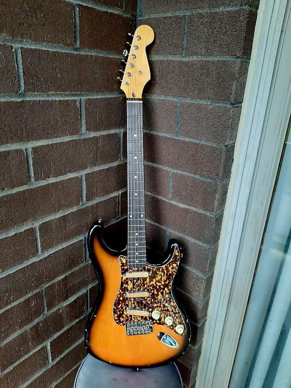 Coodercaster Stratocaster w GOLD FOIL Pickups & Fender Parts | Reverb