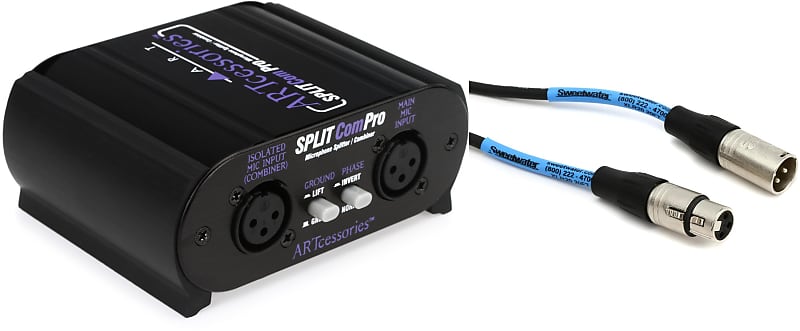 ART SPLITCom Pro Microphone Splitter / Combiner Bundle with | Reverb
