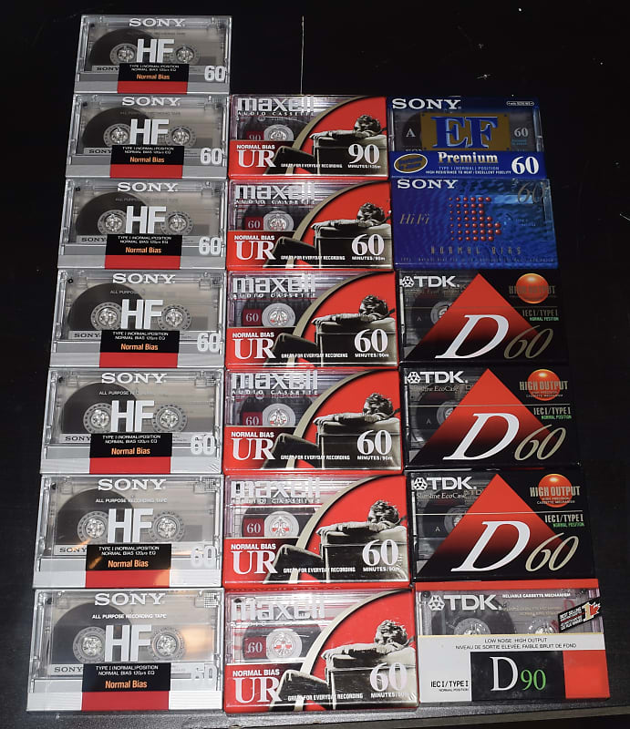 Maxell Sony TDK (X19) Normal Bias Audio Cassettes Tapes | Reverb