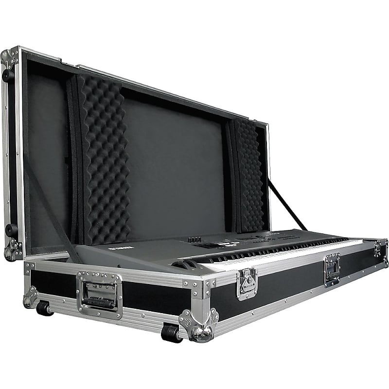 Road Runner Keyboard Flight Case With Casters Black 88 Key | Reverb