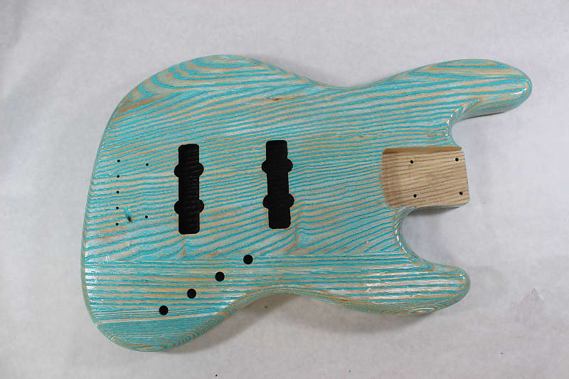 Finished Blasted Ash Jazz bass guitar body - fits Fender | Reverb