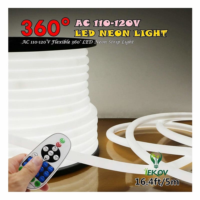 [Upgrade] 360° Led Neon Light, ™ Ac 110-120V Flexible 360 | Reverb