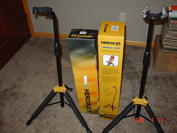 Hercules 2 stands GS-414B and GS-455B Top of the line stands | Reverb