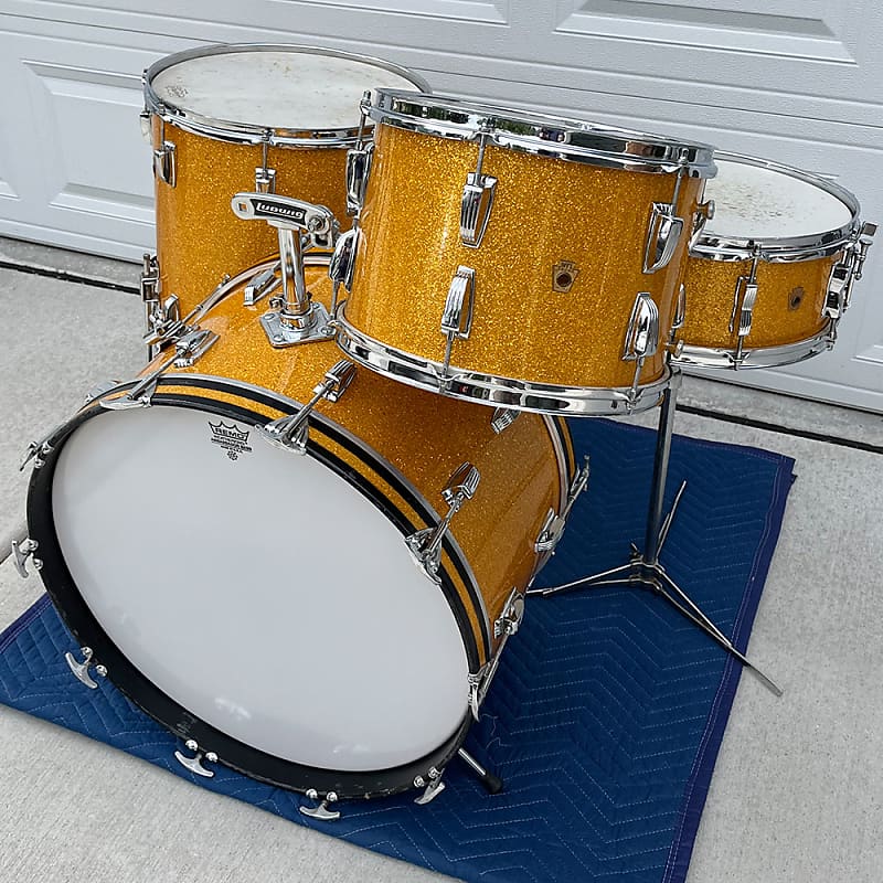 Vintage 1957 WFL Super Classic Kit in Gold Sparkle | Reverb