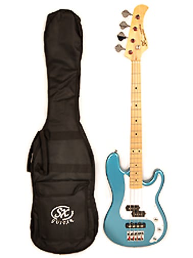 SX Short Scale Bass Guitar (30 inch) Lake Placid Blue w/ Bag | Reverb