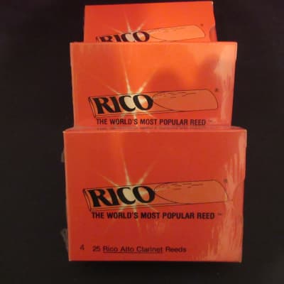 Rico B flat Clarinet Reeds 2 1/2 Hardness - Box of 25 | Reverb