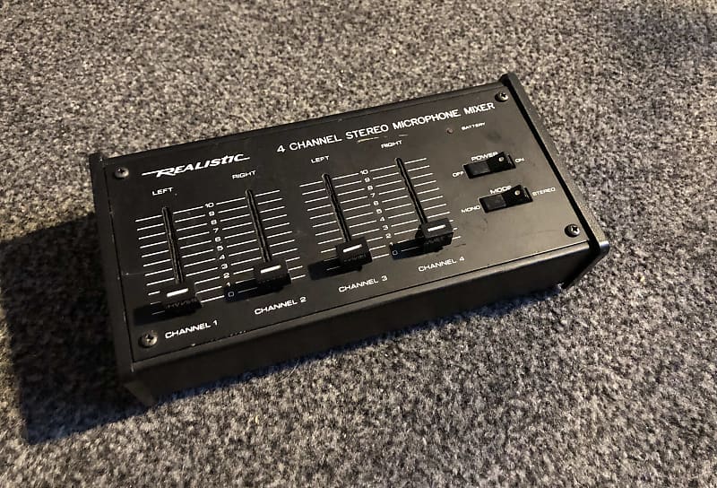 vintage compact mixer - Realistic 4 Channel Microphone | Reverb UK