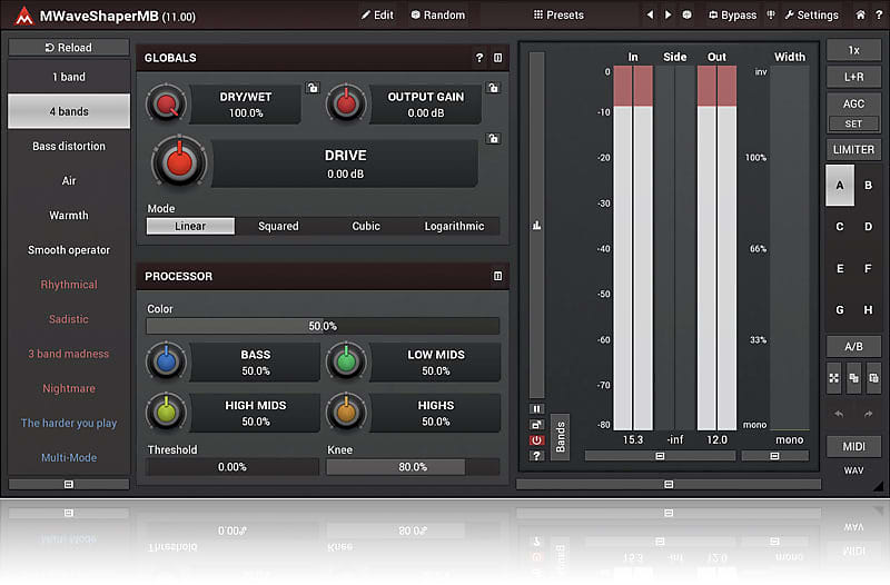 MELDA MWaveShaperMB | Reverb
