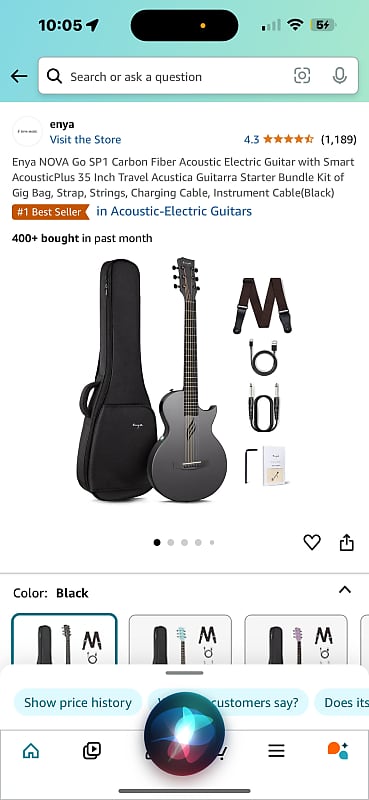 Enya Nova to electric acoustic 2024 - Carbon fiber | Reverb