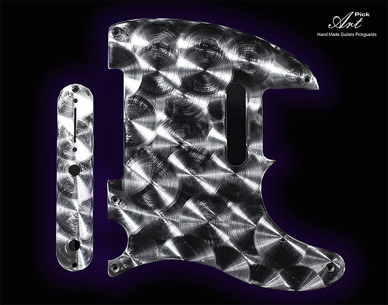 Magic Telecaster Pickguard Silver SET-of-2 w Control Plate | Reverb