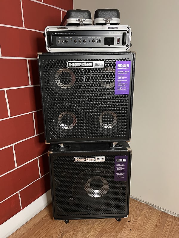 Hartke LH1000 with HD410 and HD115 Cabinets | Reverb
