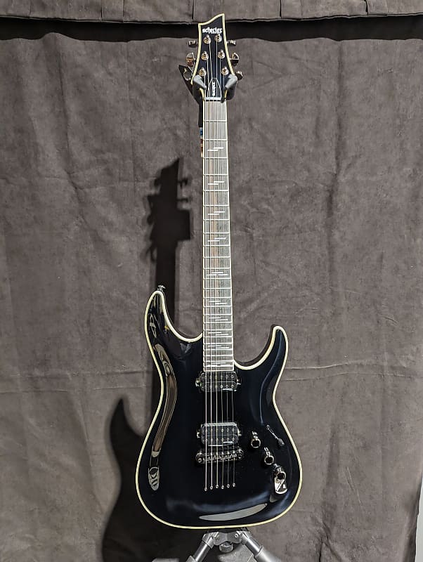 Schecter C-1 Blackjack Archtop Gloss Black Electric Guitar | Reverb