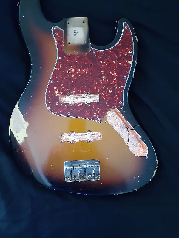 MJT Jazz Bass Style - 3 Tone Sunburst | Reverb