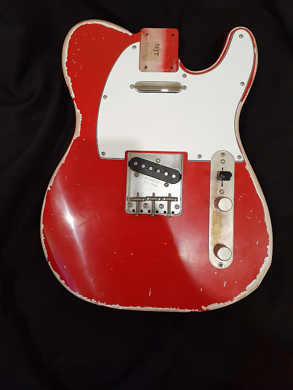 MJT Telecaster Style Body Fiesta Red Loaded | Reverb