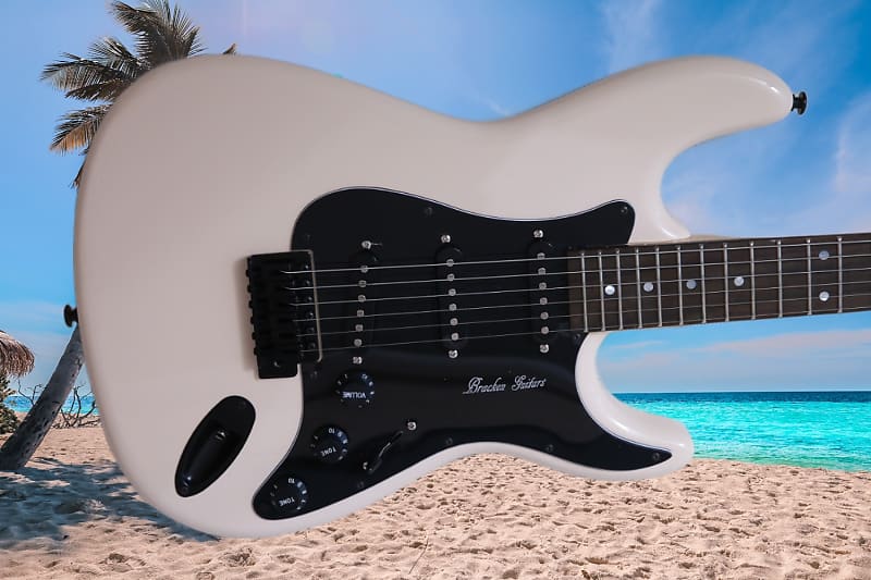 White Cream, Ash solid body ST style by Bracken Guitars 2020 | Reverb