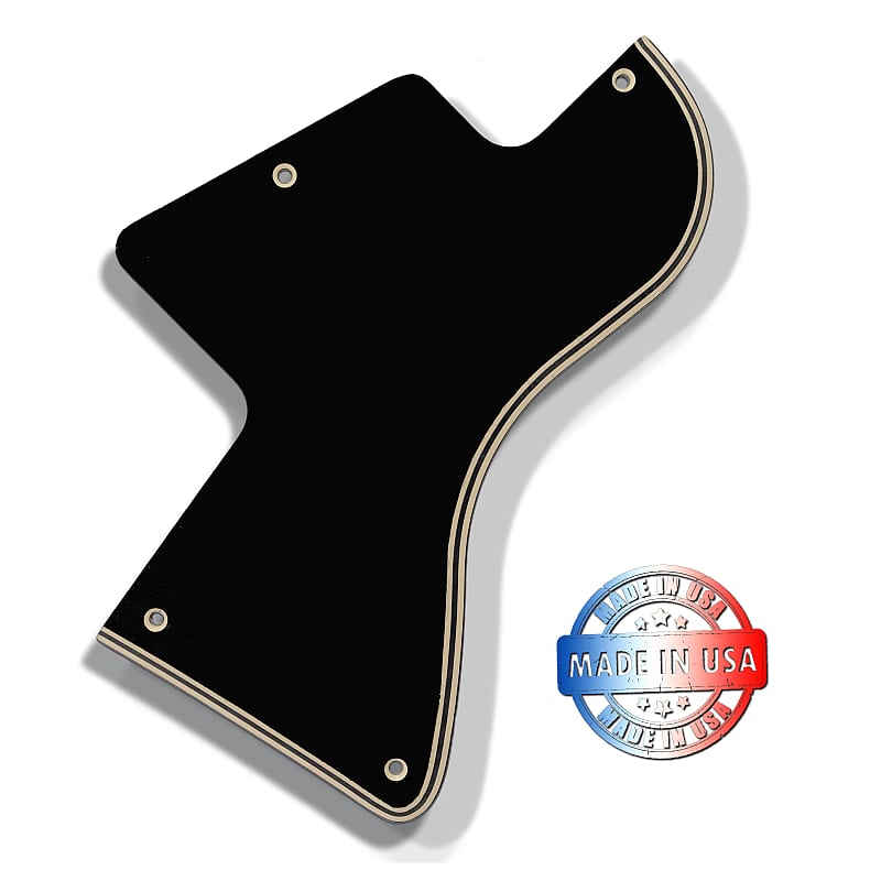 5 ply Black/Cream WIDE BEVEL Pickguard for Gibson Les Paul | Reverb