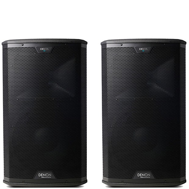 DENON DELTA 12 4800w Peak Remote Drive iOS App PA System Pair | Reverb