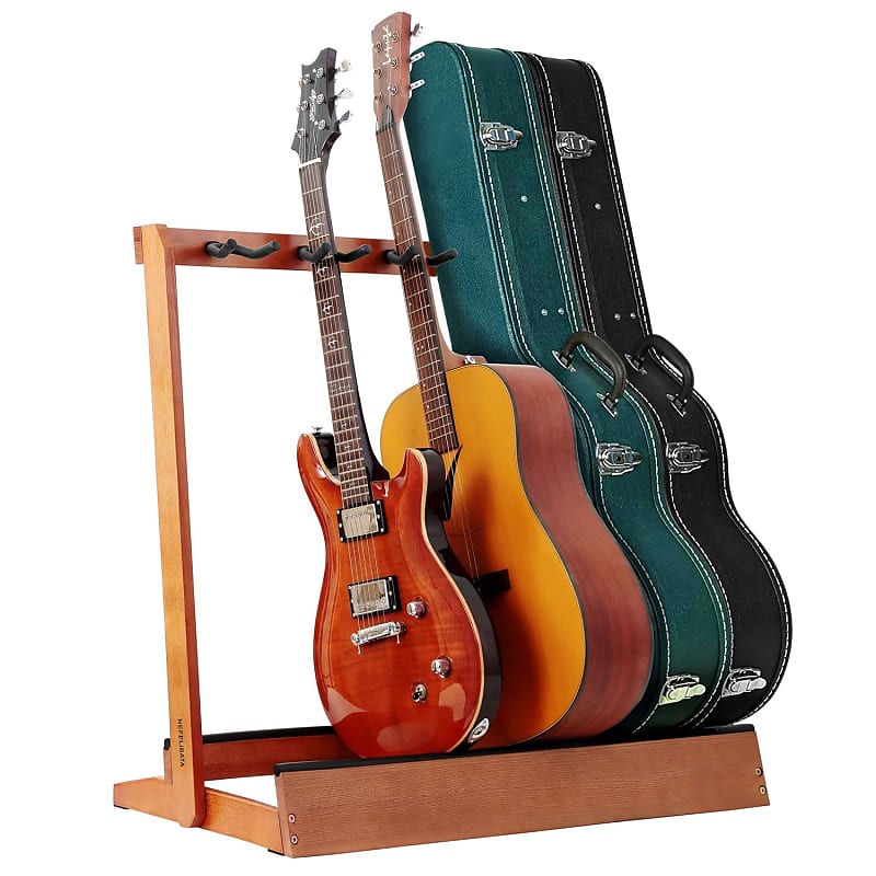 Multiple Guitar Stand 5 Holders Wooden Guitar Stands Floor | Reverb