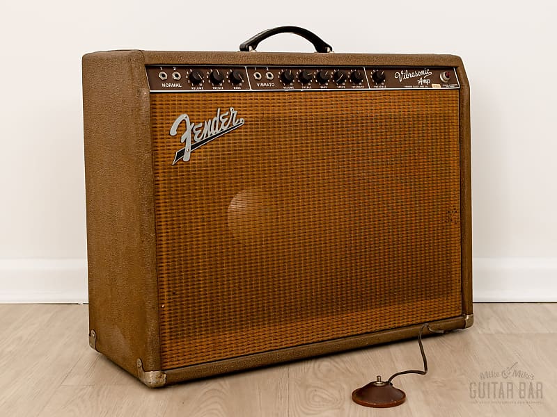 1961 Fender Vibrasonic Brown Panel Vintage Tube Amp | Reverb Poland