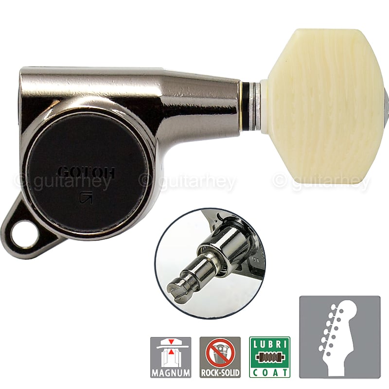 NEW Gotoh SG381-M07 MG 6 in Line Set LOCKING Tuners IVORY | Reverb