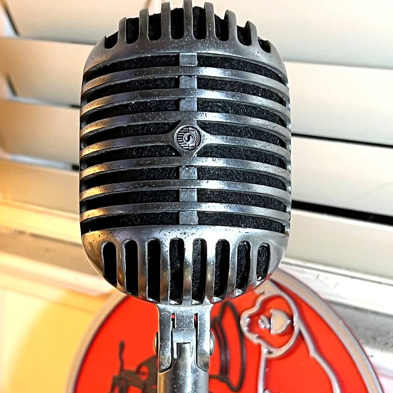 Vintage 1940's SHURE 55 Dynamic "Fatboy" Microphone w/stand | Reverb