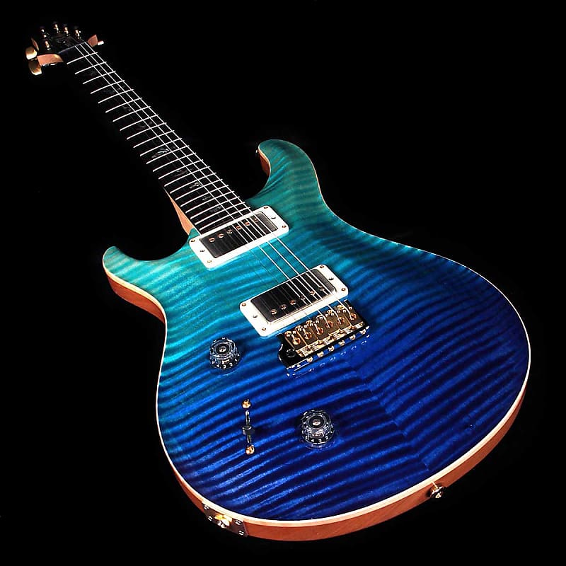 PRS Wood Library Custom 22 Blue Fade curly maple neck lefty | Reverb