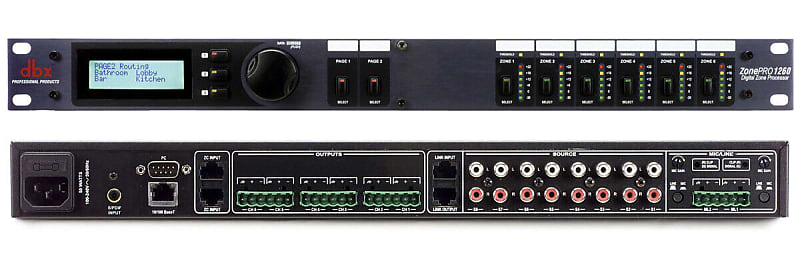 DBX ZonePro 1260 12x6 Digital Zone Processor With Front Panel | Reverb