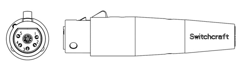 Switchcraft A5F 5-pin XLRF A Series Cable Mount Connector | Reverb