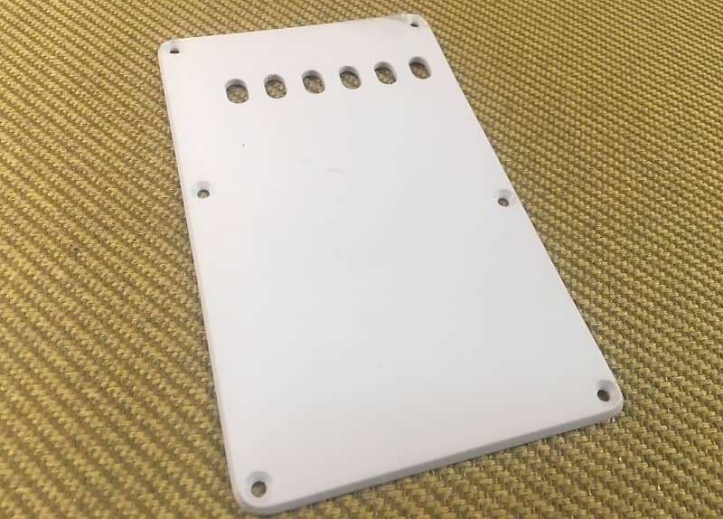 White Left-Handed Vintage Style Back Plate for Strat New | Reverb UK