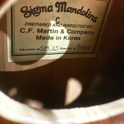 Sigma (Martin era) SM3S 2-Point Mandolin 1980's | Reverb