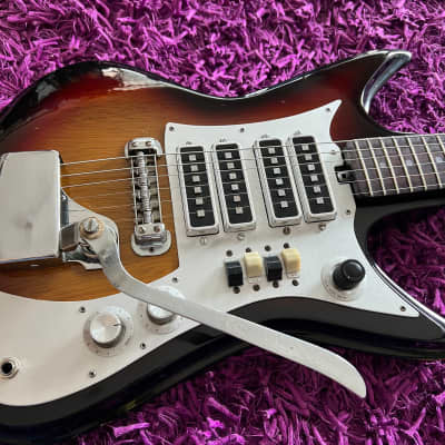 Late 1960s Teisco K-41 Shark Fin Bizarre Electric Guitar | Reverb