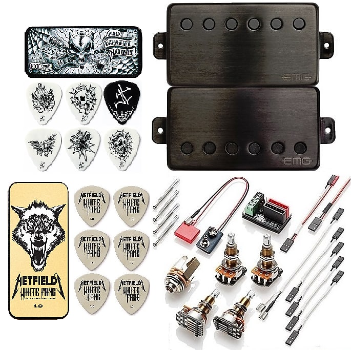 EMG EMG JH SET JAMES HETFIELD BRUSHED BLACK CHROME STANDARD | Reverb
