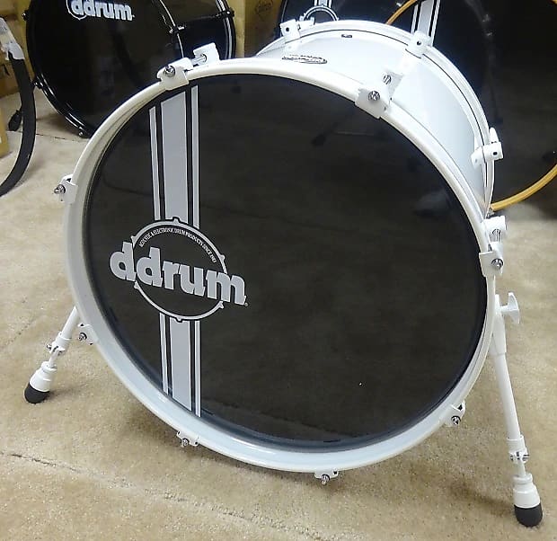 ddrum Reflex Bass Drum 18x22 White on White RF BD 18X22 WW | Reverb