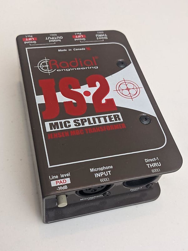 Radial Engineering JS2 Passive Mic Splitter Direct Box JS2 | Reverb