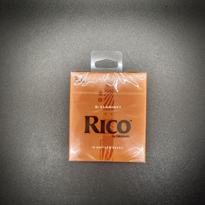 Rico B flat Clarinet Reeds 2 1/2 Hardness - Box of 25 | Reverb