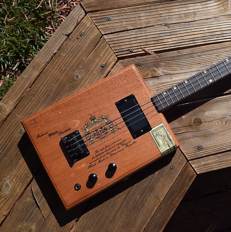 Cigar box guitar, 4-string electric guitar, handmade cbg | Reverb