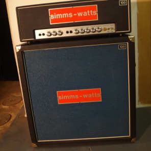 Simms Watts 100 watt amp and Half stack 1972 Orange Blue | Reverb