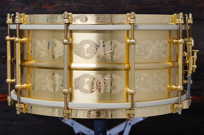 Ludwig 6.5x14" Gold Triumphal 100th Anniversary Snare Drum - | Reverb