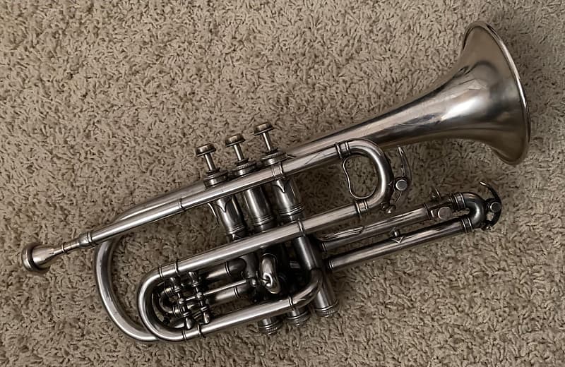 Conn Perfect Wonder Circus Bore Bb Cornet 1908 - Silver | Reverb