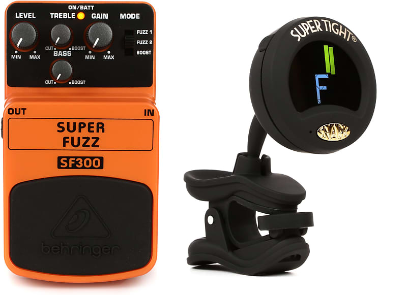 Behringer SF300 Super Fuzz Pedal Bundle with Snark ST-8 Super | Reverb