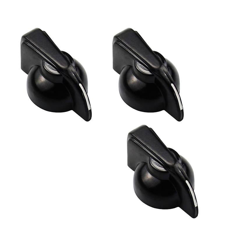 Chicken Head Knobs for Guitar Knobs Amps 6mm – Black - 3x | Reverb UK
