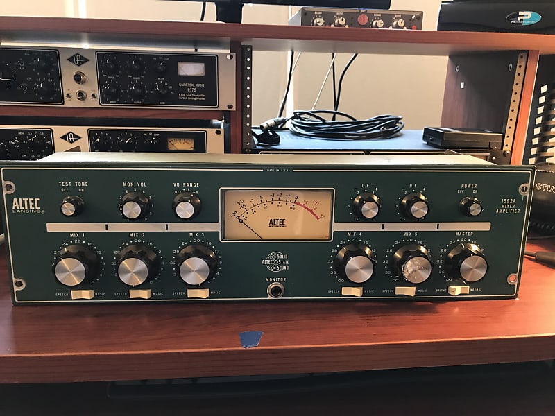Altec 1592 A Mixer Amplifier 1970's - Green & White | Reverb