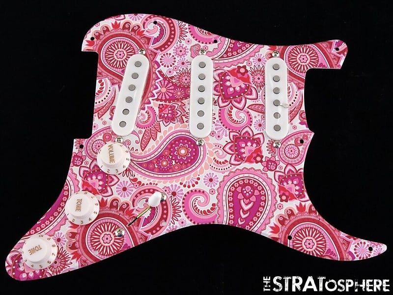 NEW Fender Tex Mex Stratocaster LOADED PICKGUARD Strat Pink | Reverb