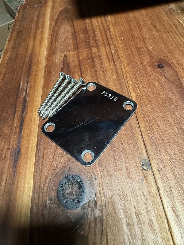 Original 1962 Fender Telecaster Neck Plate with screws | Reverb
