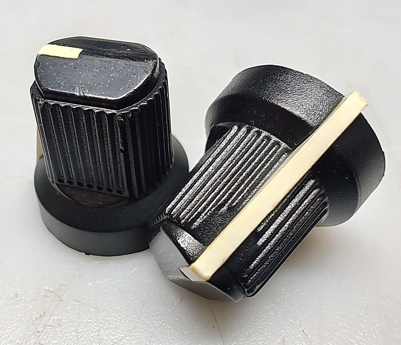 2pcs VGC Vintage Fender Amp 1990 Replacement Black Knobs w/ | Reverb