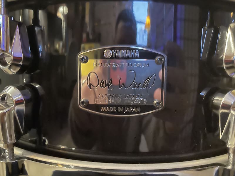 Yamaha Dave Weckl snare drum Piano Black Made in Japan | Reverb España