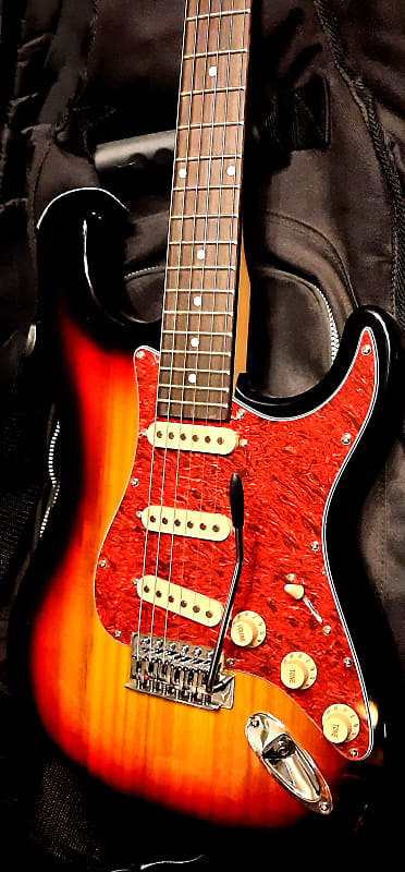 Sawtooth ST-ES-SBT STRAT ELECTRIC GUITAR 2018 - Tobacco | Reverb