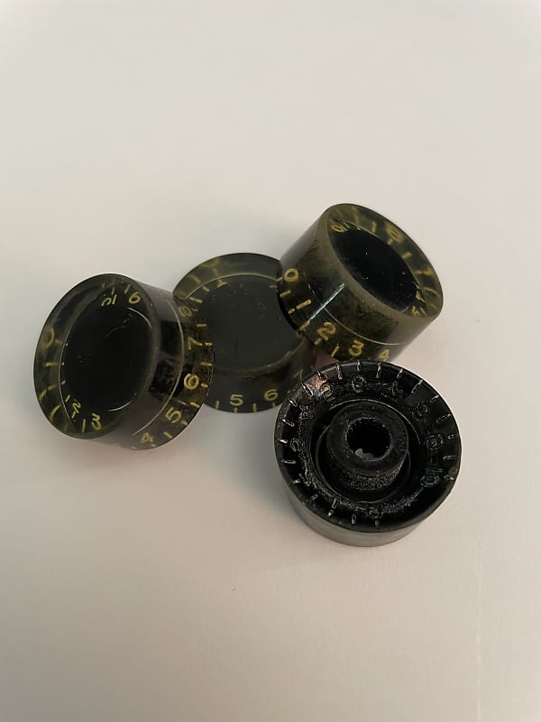 Set of 4 Hand Aged Gibson Les Paul Speed Knobs black, | Reverb Ireland