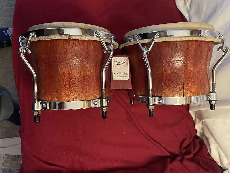 Gon Bops Bongo Drums 1B-1300 1955-1965 - Mahogany | Reverb