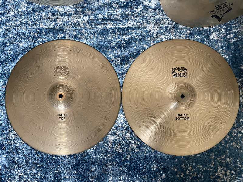 1978 15” Paiste Black label 2002 Hihats 970g 1197g | Reverb